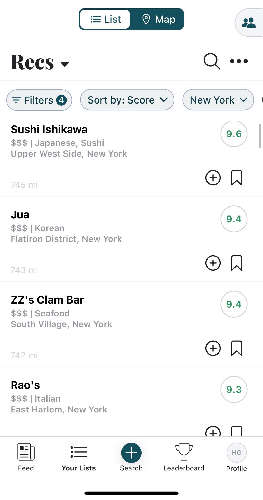 Rate, Save, and Recommend Restaurants on App "Beli"