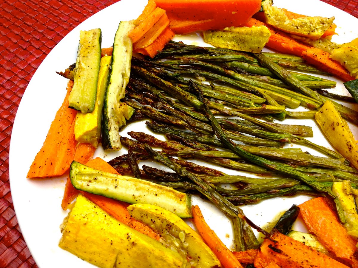 how to roast asparagus and zucchini in the oven