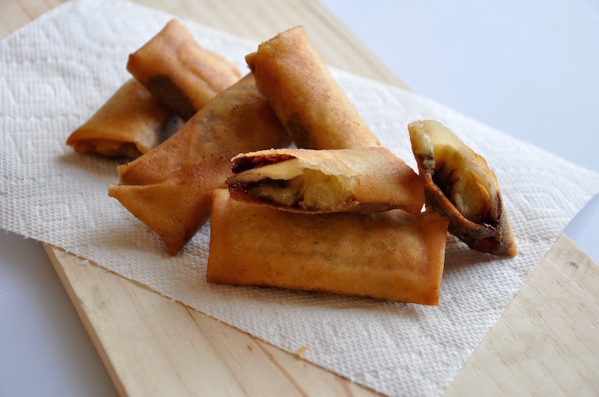 3-Ingredient Banana and Nutella Spring Rolls