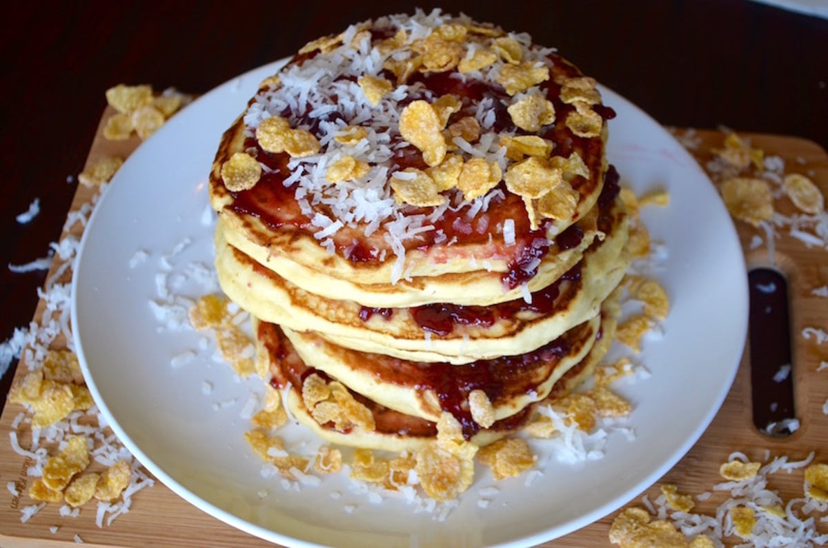 Tony the Tiger Would Approve of These Frosted Flakes Pancakes