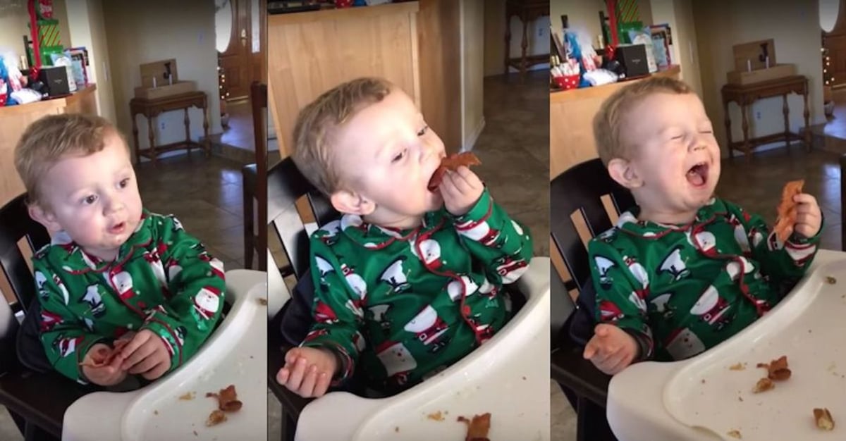 This Baby Eating Bacon for the First Time Is the Cutest Thing You’ll ...