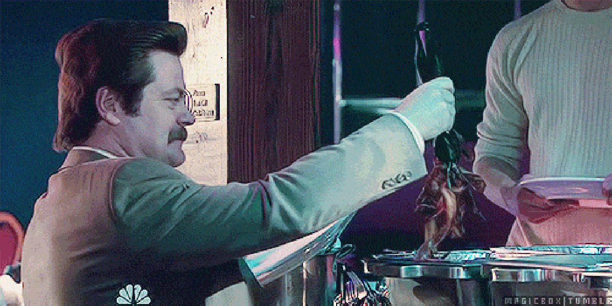 The Stages of Eating At a Buffet as Shown Through Parks and Rec GIFS