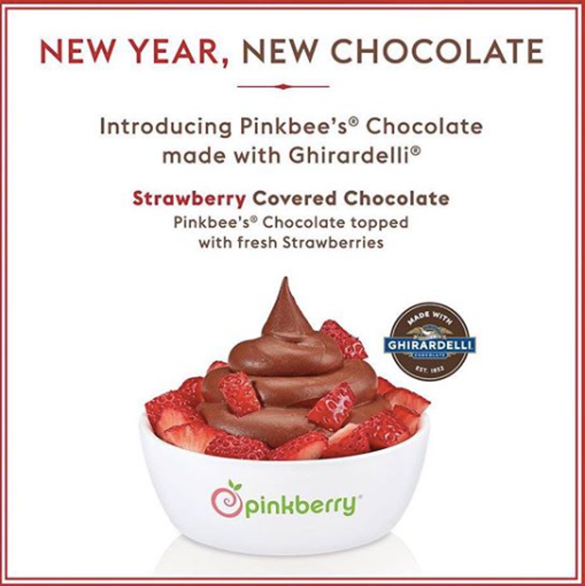 Pinkberry Releases New "Pinkbee’s Chocolate" Made With Ghirardelli