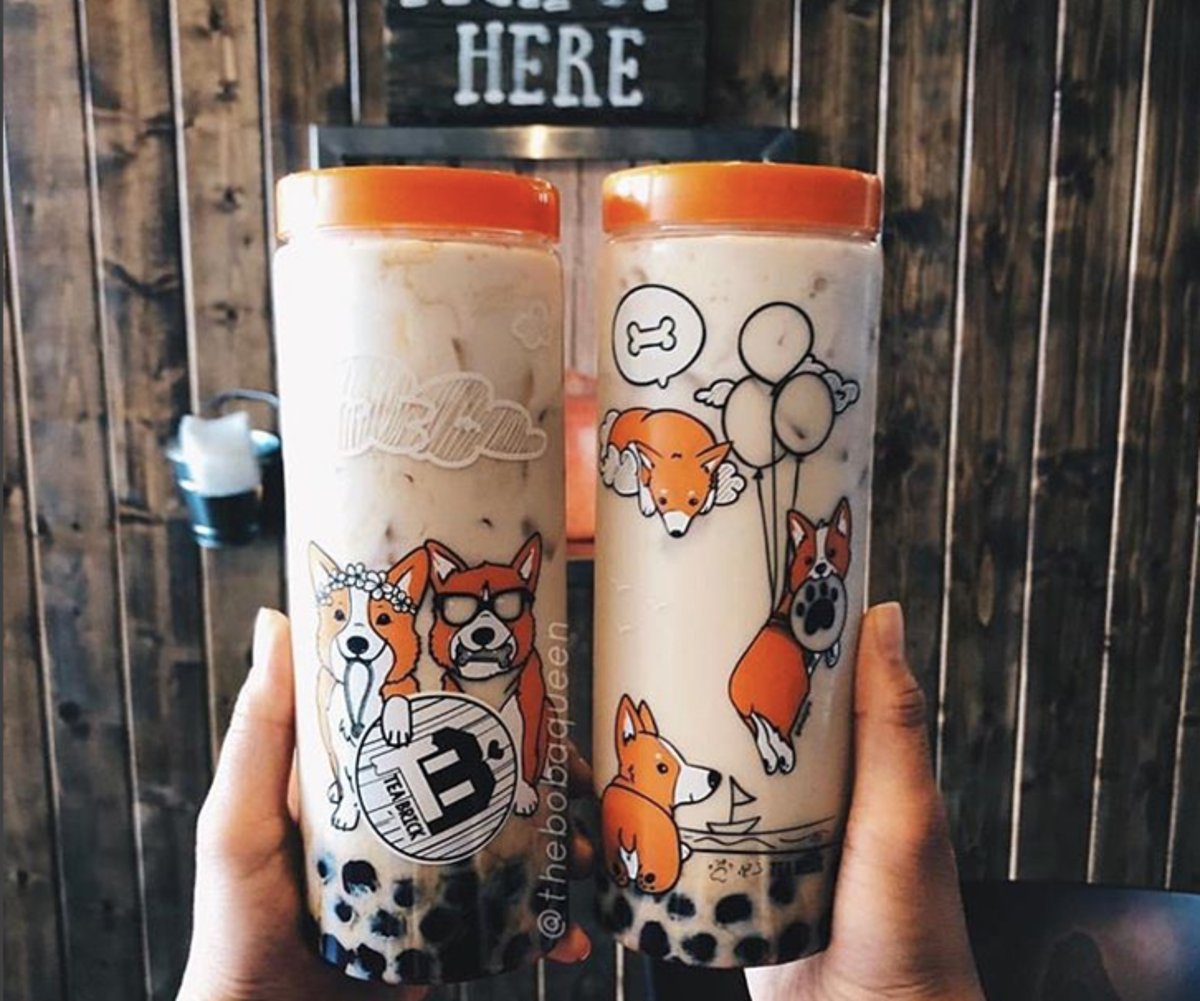Tea Brick Brings Corgi-Themed Boba to LA