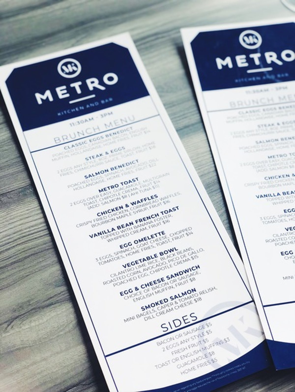 Metro in Fairfield brunch and dinner options