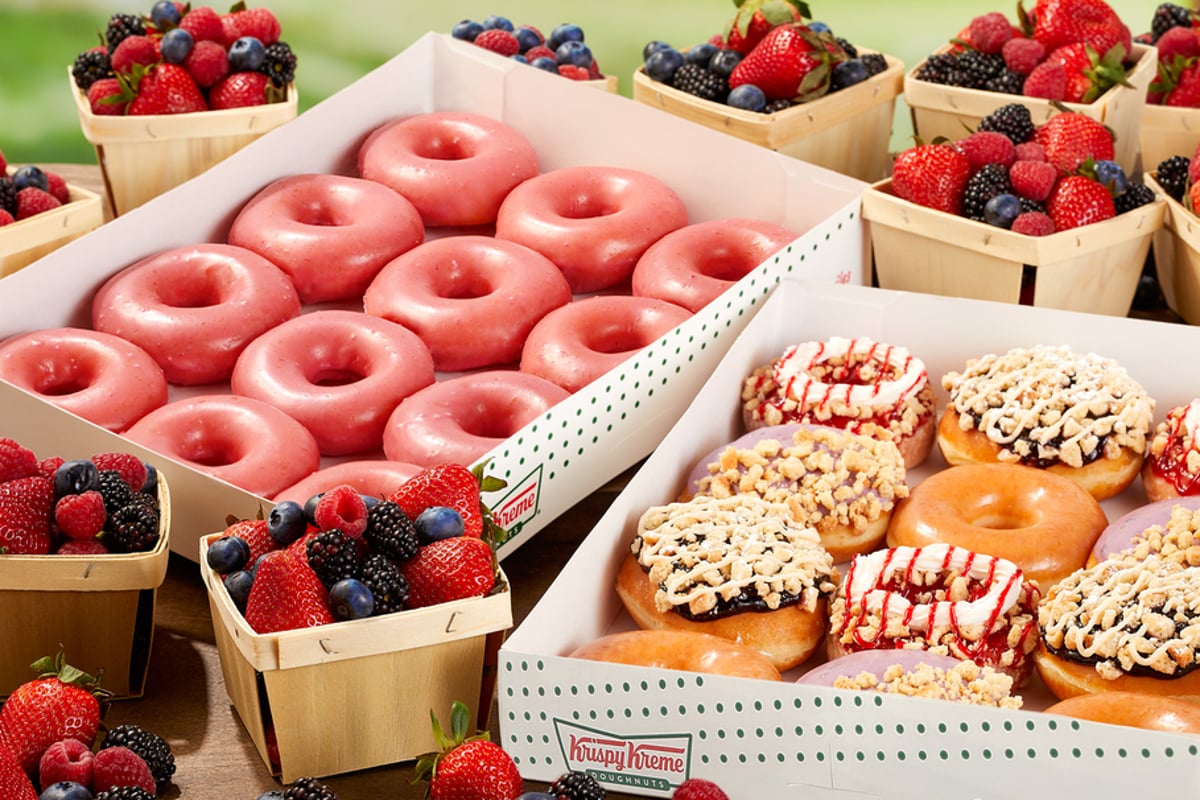 Krispy Kreme's Summer Menu Includes New Berry Doughnuts