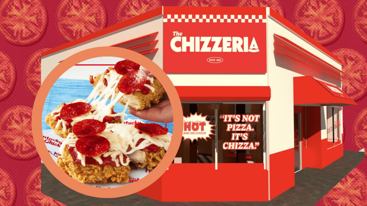 The New KFC Chizza Is A Pizza On A Piece Of Fried Chicken