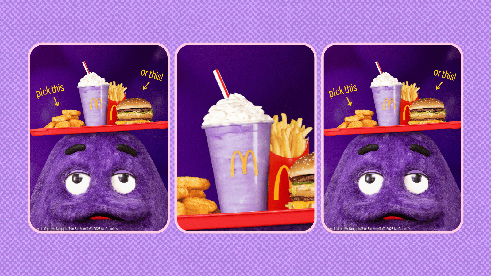 Original Grimace Mcdonalds Vintage Grimace McDonalds Plush Purple