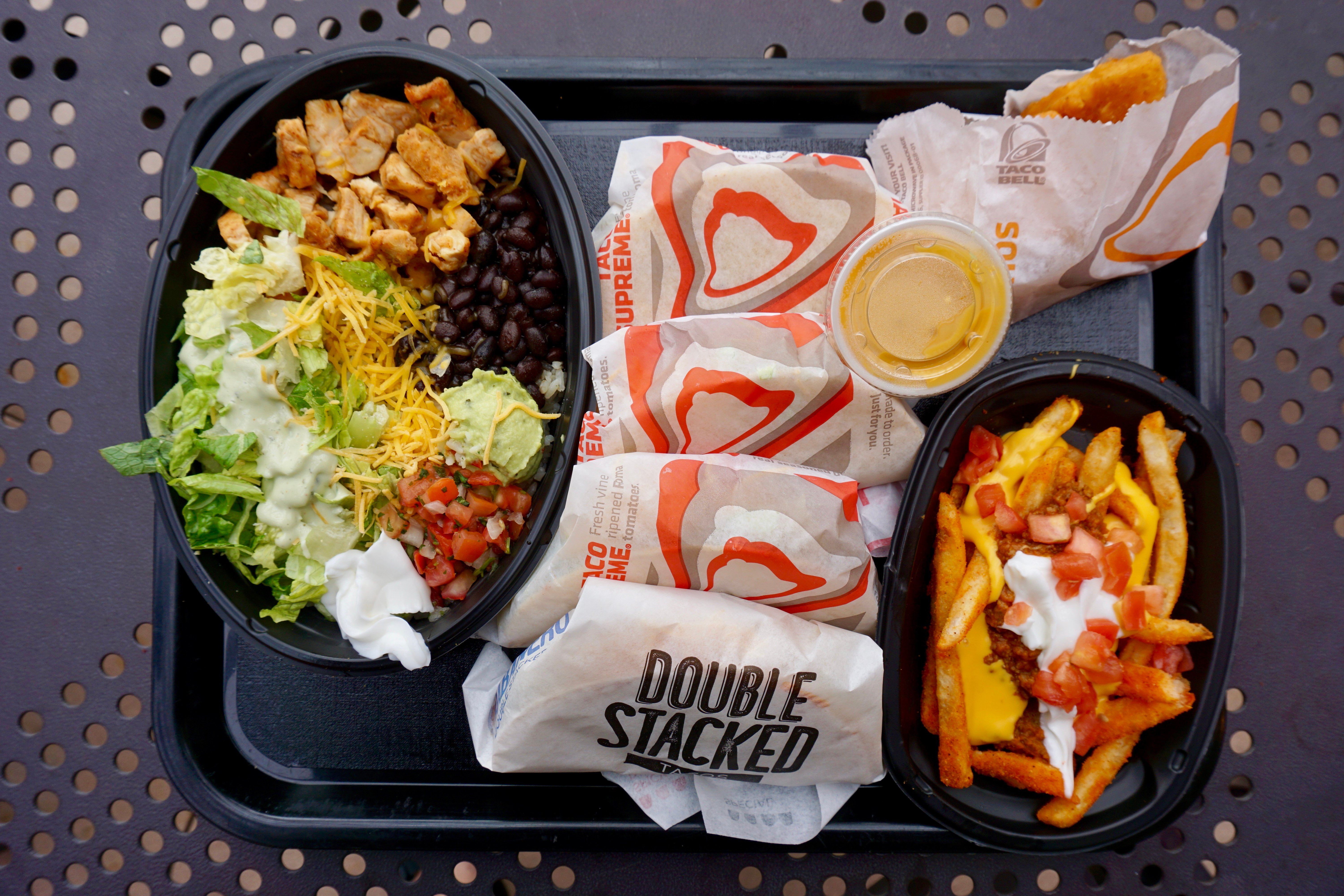 Healthy items at taco bell store